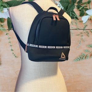 Reebok | Bags | Nwt Reebok Rose Gold Mini Black Backpack | Poshmark